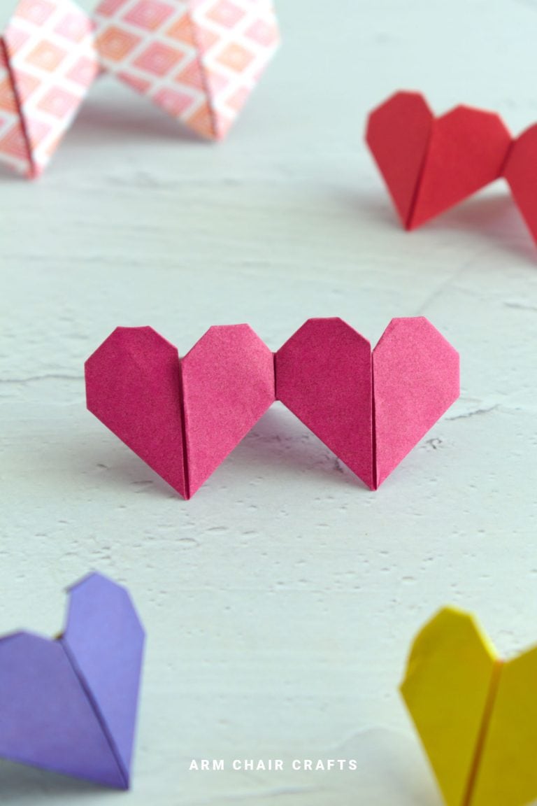 Double Standing Origami Heart | Arm Chair Crafts
