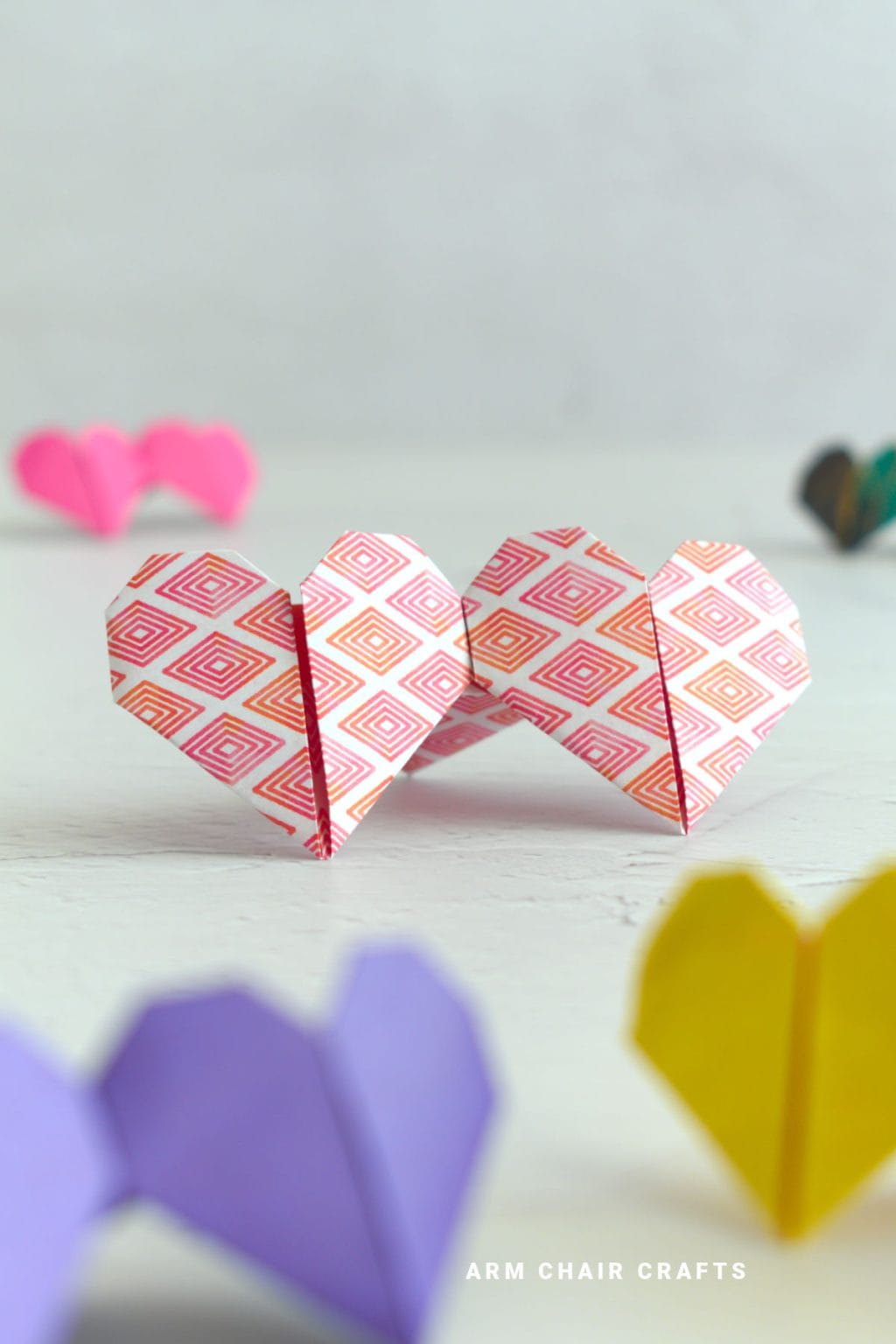 Double Standing Origami Heart | Arm Chair Crafts